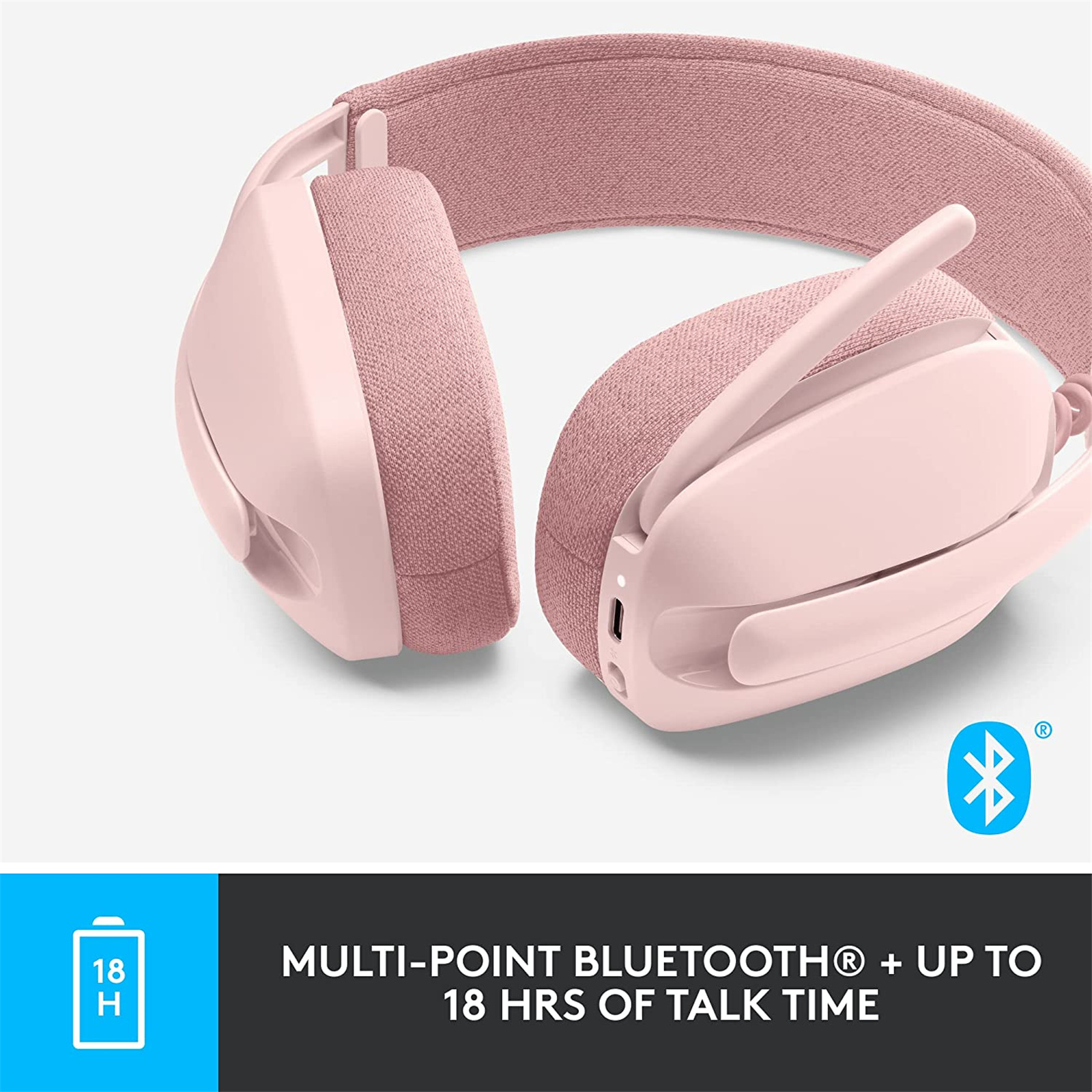 Buy the Logitech Zone Vibe 100 Headset - Rose Lightweight - Multipoint ...