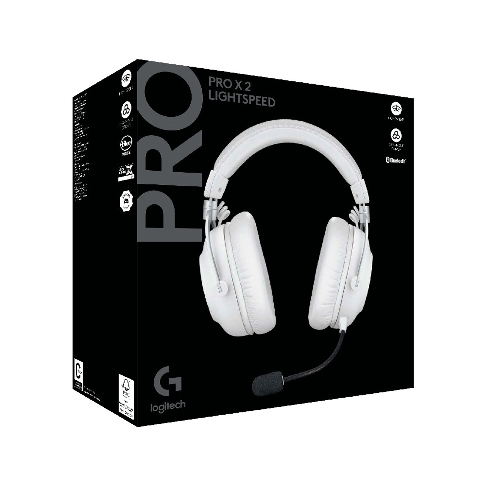 Buy the Logitech Pro X 2 Lightspeed Wireless Gaming Headset - White ...