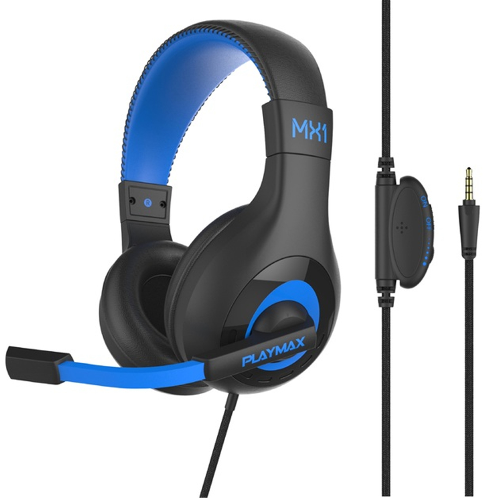 Buy the Playmax MX1 Universal Console Gaming Headset - Black/Blue ...
