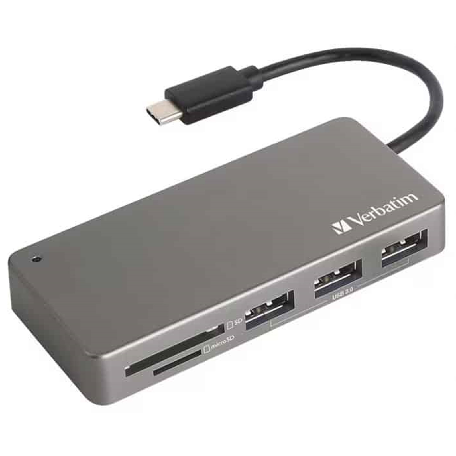Buy the Verbatim 65679 USB 3.1 USB-C Card Reader & Hub (Fixed Cable ...