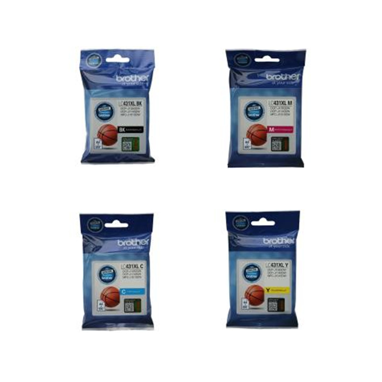 Buy the Brother LC431XL Black+Tri-Colour Value Pack Ink Cartridge for ...