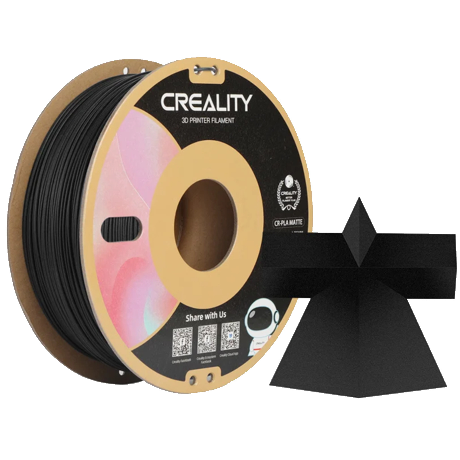 Buy the Creality CR-PLA Matte Filament - Black 1kg Roll - 1.75mm ...