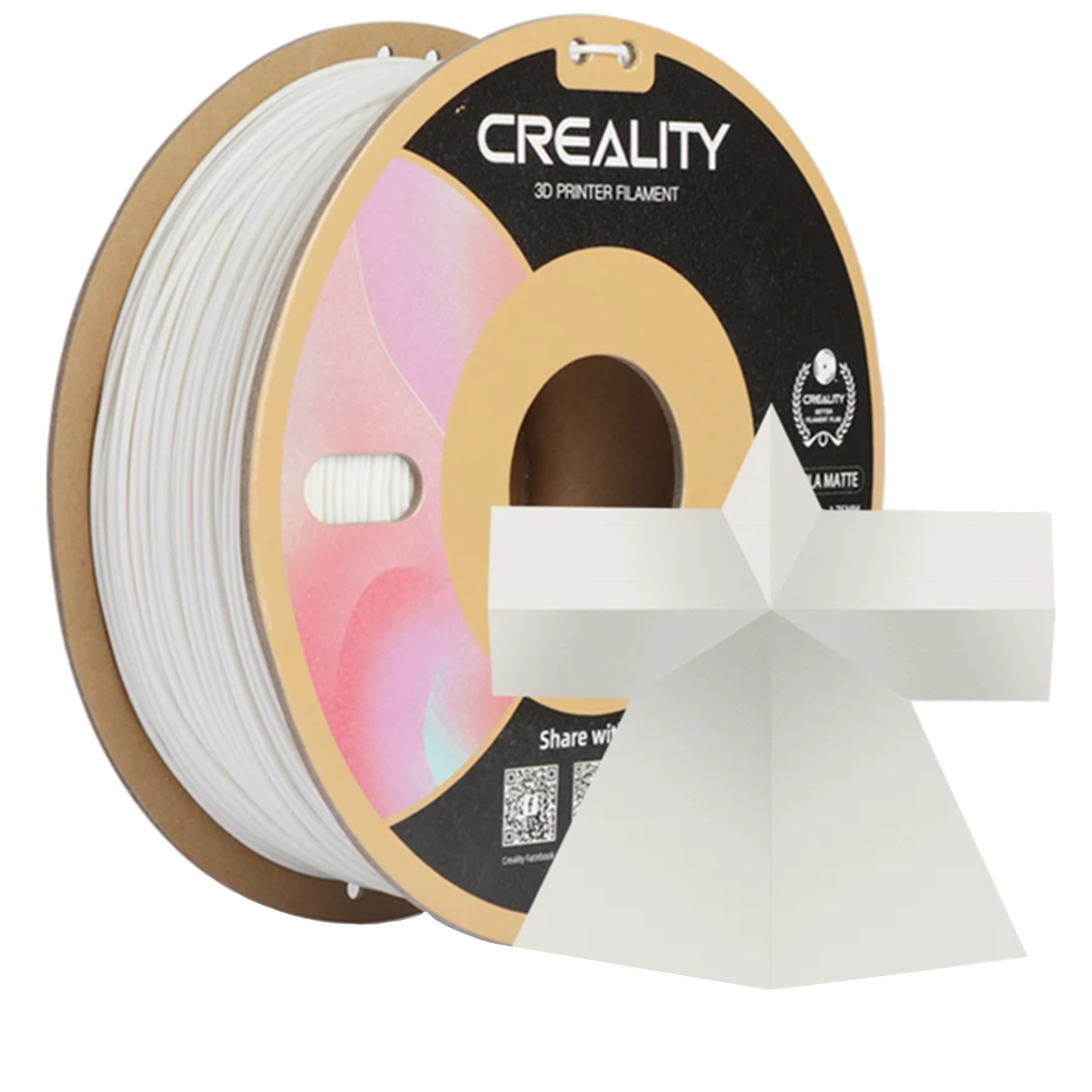 Buy the Creality CR-PLA Matte Filament - Gypsum White 1kg Roll - 1.75mm ...