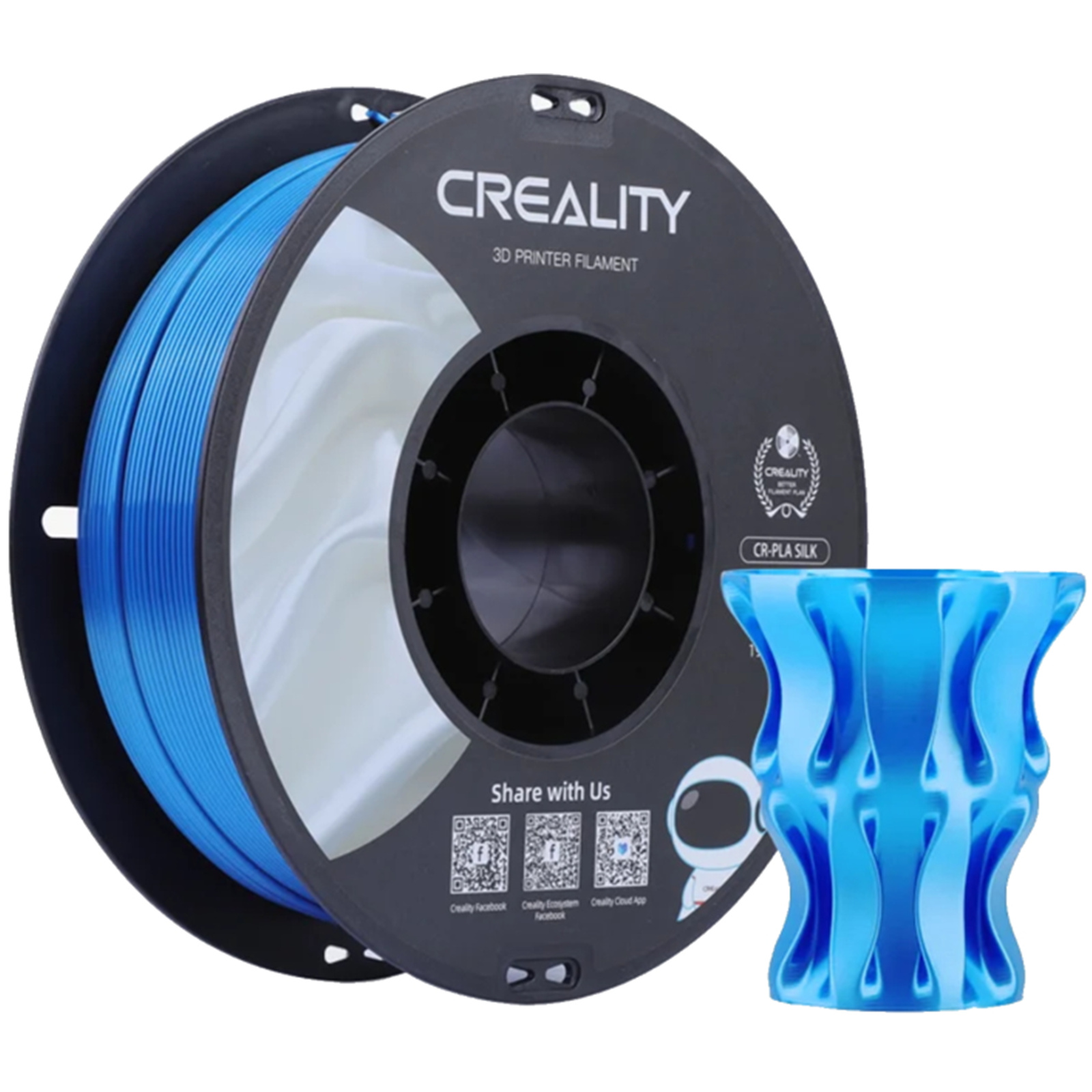 Buy the Creality CR-SILK Filament - Blue 1kg Roll - 1.75mm - Compatible ...