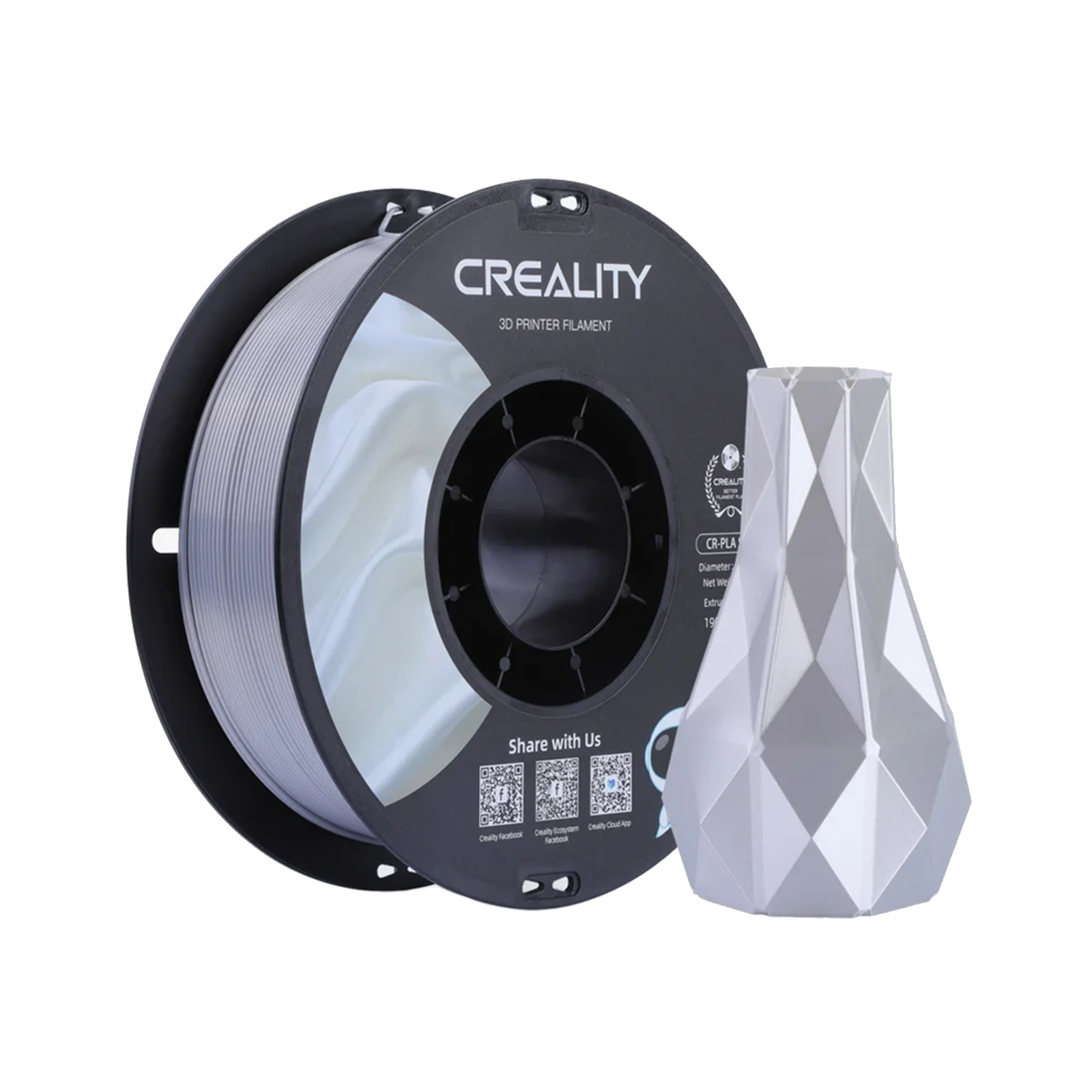 Buy the Creality CR-SILK Filament - Silver 1kg Roll - 1.75mm ...