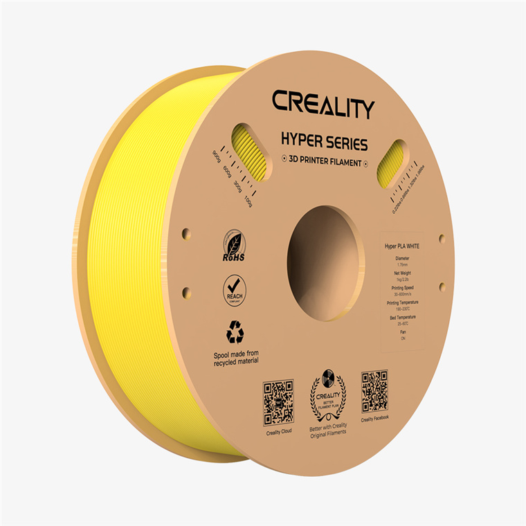 Buy the Creality Filament Hyper PLA Yellow, 1KG Roll, 1.75mm Filament ...