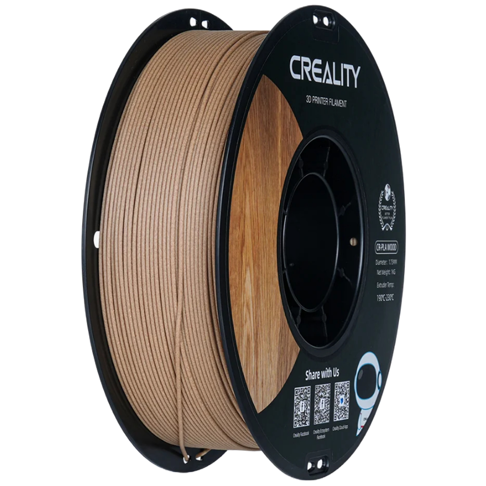 Buy the Creality CR-Wood Filament - Wood 1kg Roll - 1.75mm ( 3301130001 ...