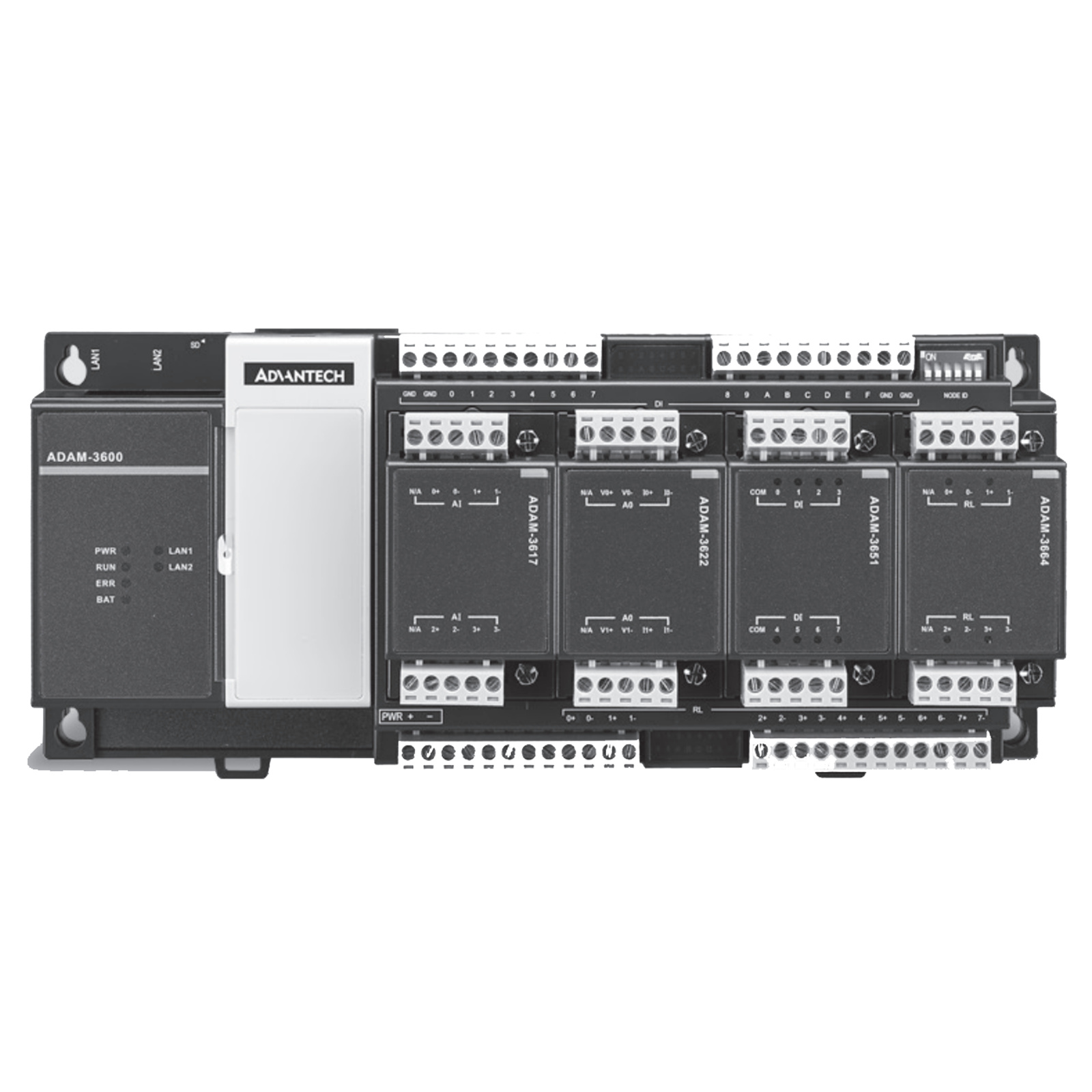 Buy the Advantech ADAM-3600-C2GL1A1E 8AI / 8DI / 4DO / 4-Slot Expansion ...