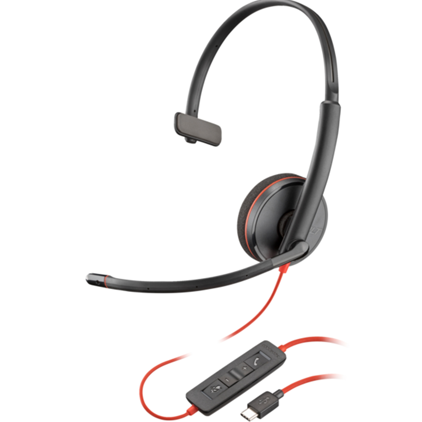 Buy the HP Poly Blackwire 3210 Mono USB-C/A Wired On-Ear Headset - UC ...