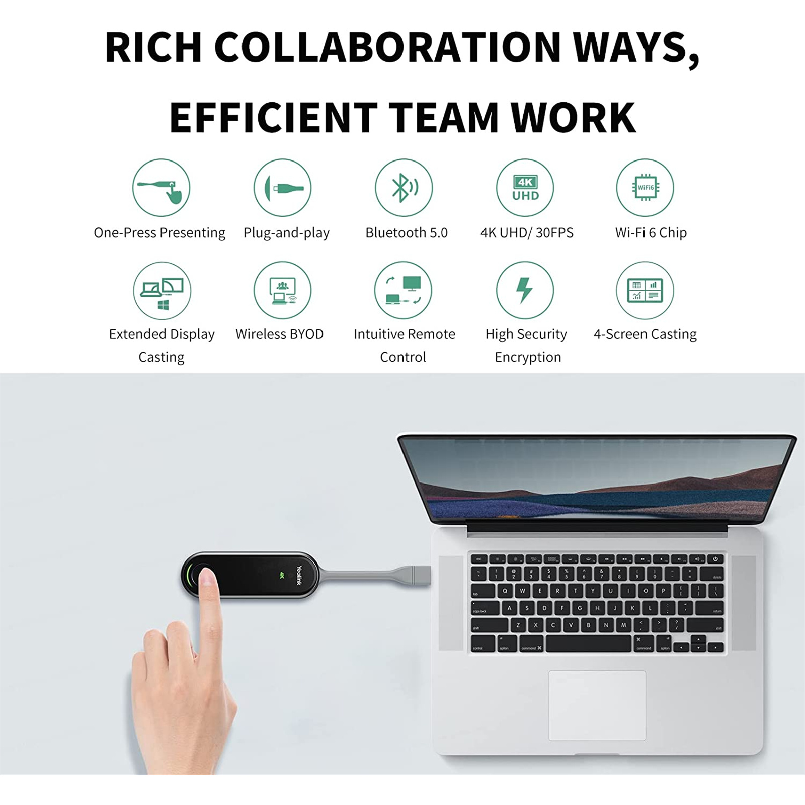 Buy the Yealink WPP30 4K Wireless Presentation Pod ( WPP30 ) online ...