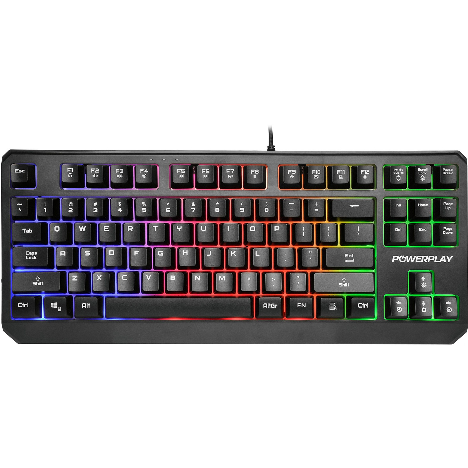 Buy the PowerPlay Mini TKL Keyboard 87 Key compact ColourShift LED ...