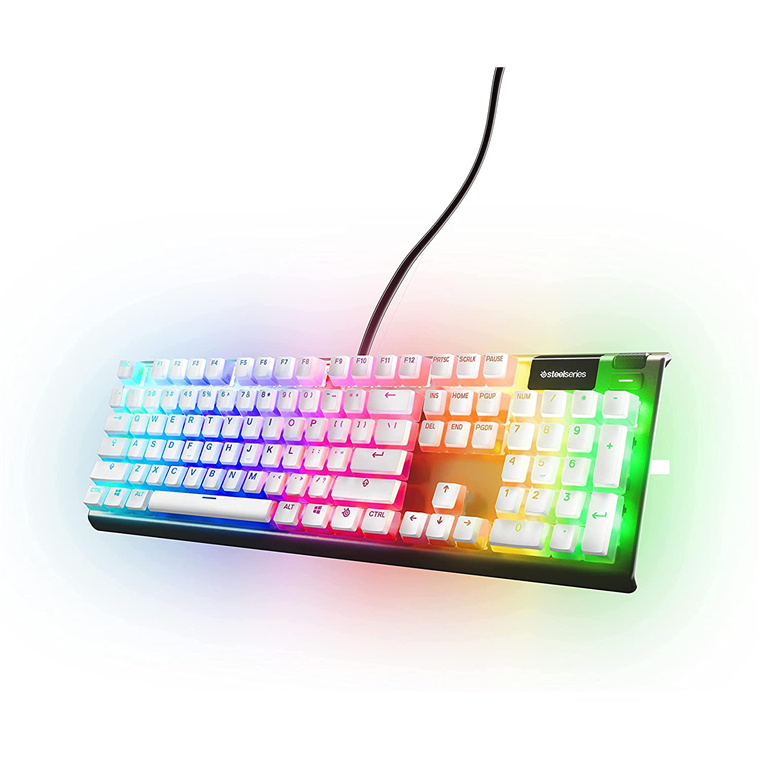 Buy the Steelseries PrismCaps Universal Double Shot Pudding Keycaps - White ( 60203 ) online ...