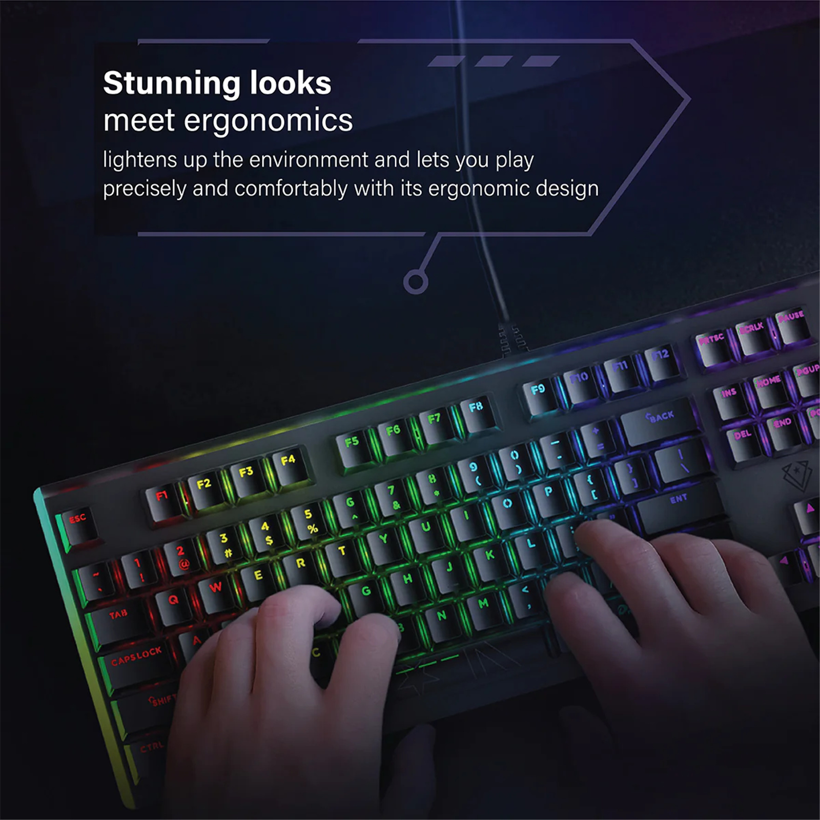 Buy the Vertux COMANDO High Performance Mechanical Gaming Keyboard with ...