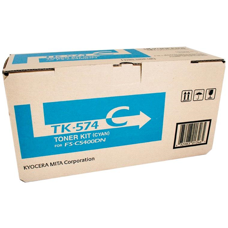 Buy the Kyocera TK-574C Toner Cartridge - Cyan for Kyocera FSC5400DN ...