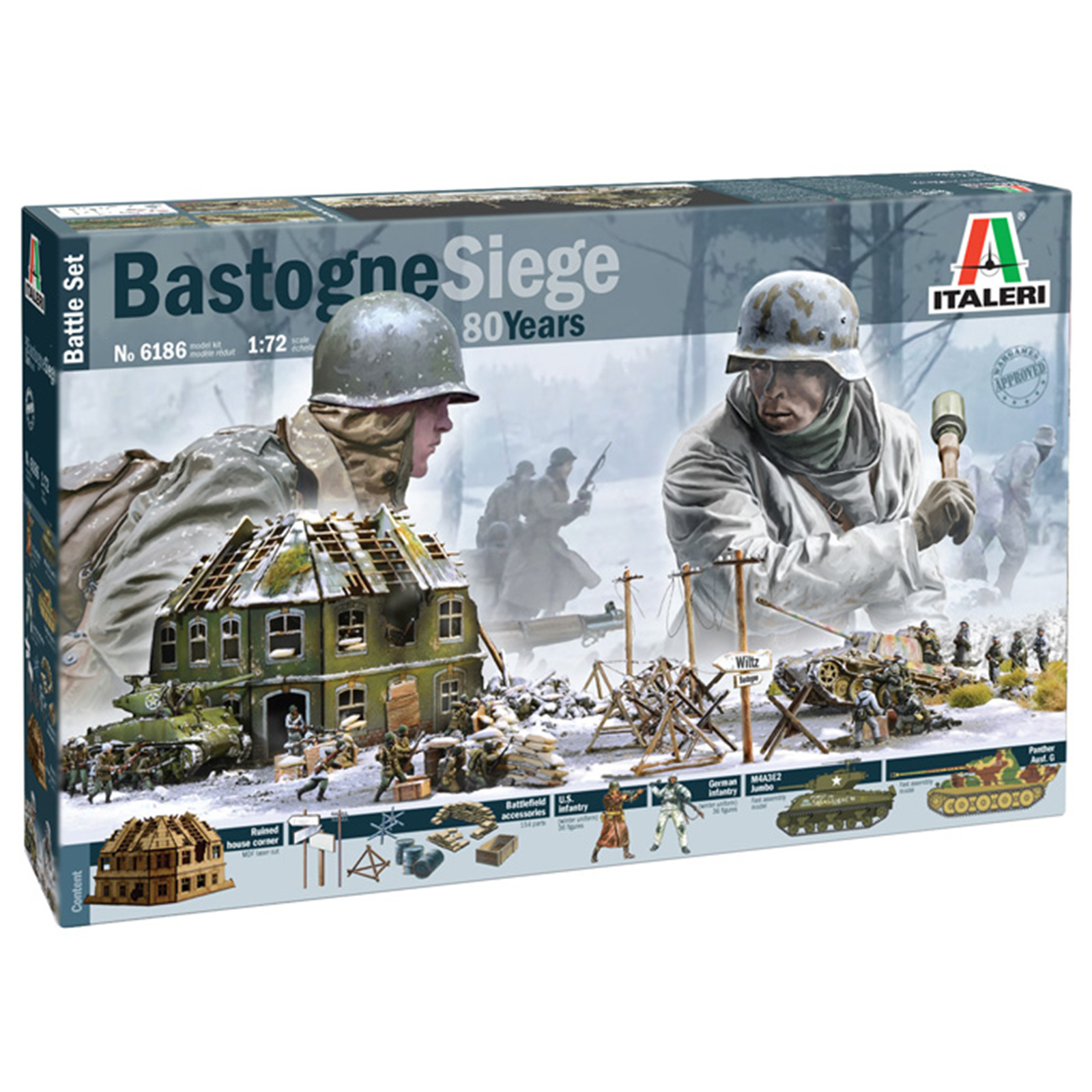 Buy the Italeri 1-6186 1/72 Bastogne Siege 80 Years - BATTLE SET ( Italeri 1-6186 ) online ...