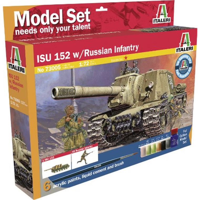 Buy the Italeri - 1/72 - ISU-52 with Russian Infantry Model Set ...