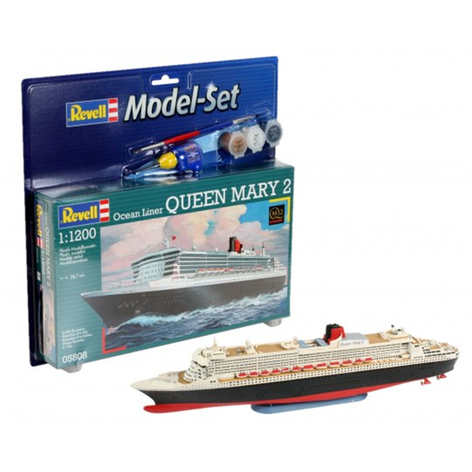 Buy the Revell - 1/1200 - 1:1200 Model Set Queen Mary II ( Revell ...