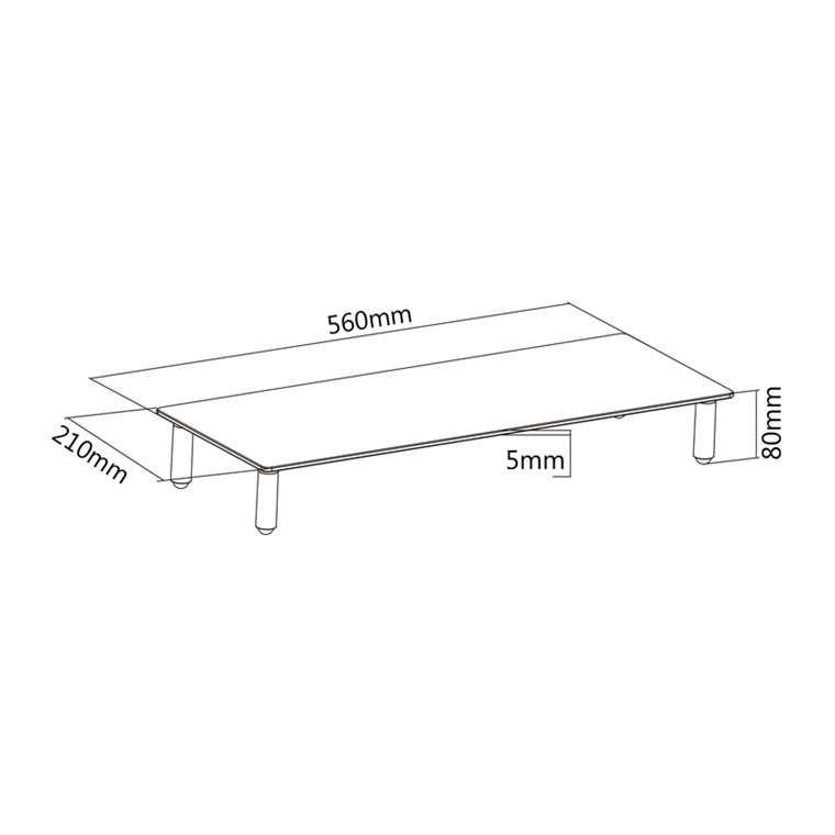 Buy the Digitus DA-90358 Ergonomic Tabletop Glass Monitor Riser ( DA ...