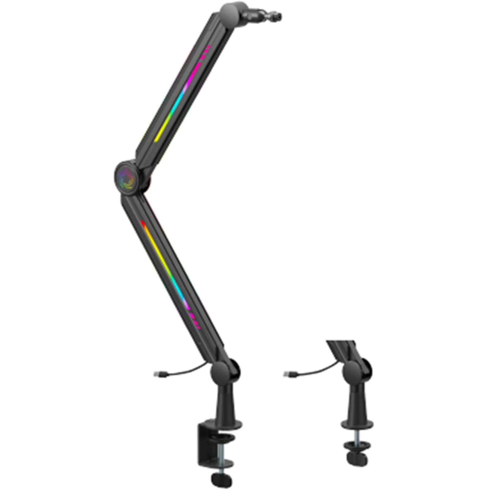 Buy the KONIC KMA-21L Black Aura RGB Microphone Arm Stand Desktop Mount ...