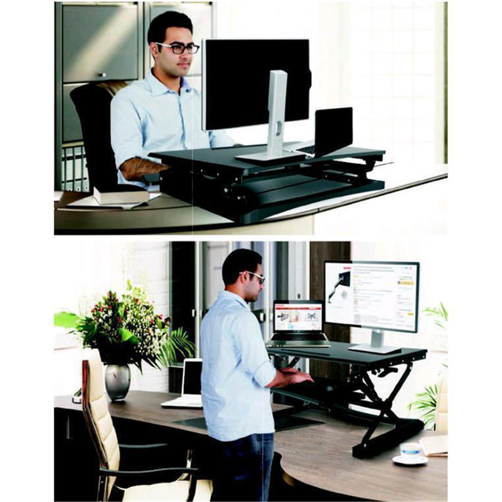 Buy the Loctek Premium Ergonomic Deskalator Workstation, Work Surface ...