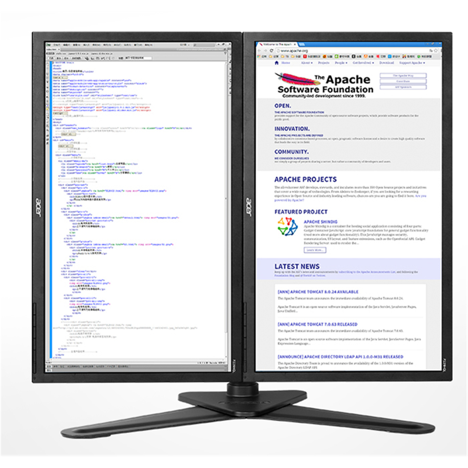 Buy the Loctek Eco Mount, 10"-30" Dual Monitor Ergonomic Swivel Arm ...