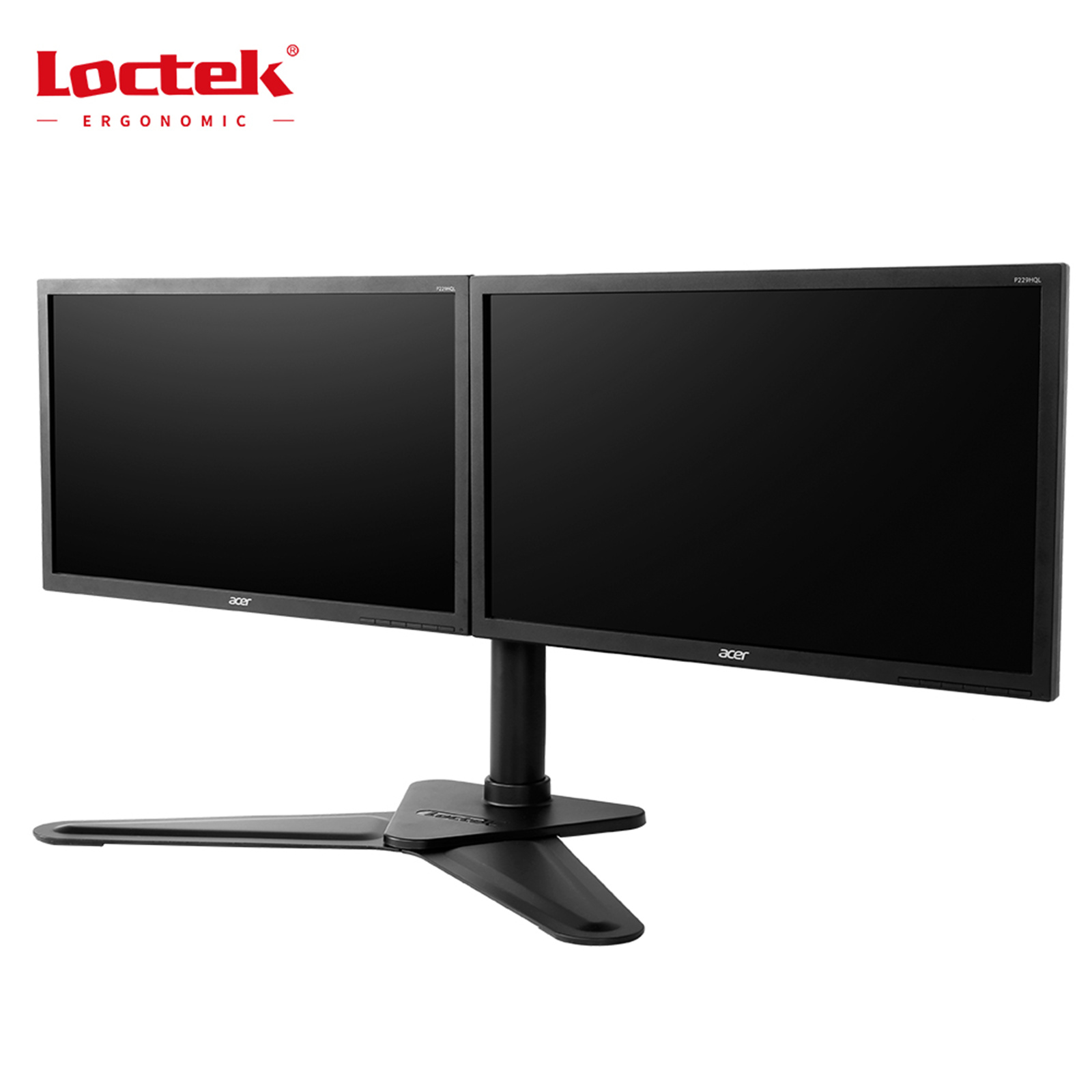 Buy the Loctek Eco Mount, 10"-30" Dual Monitor Ergonomic Swivel Arm ...