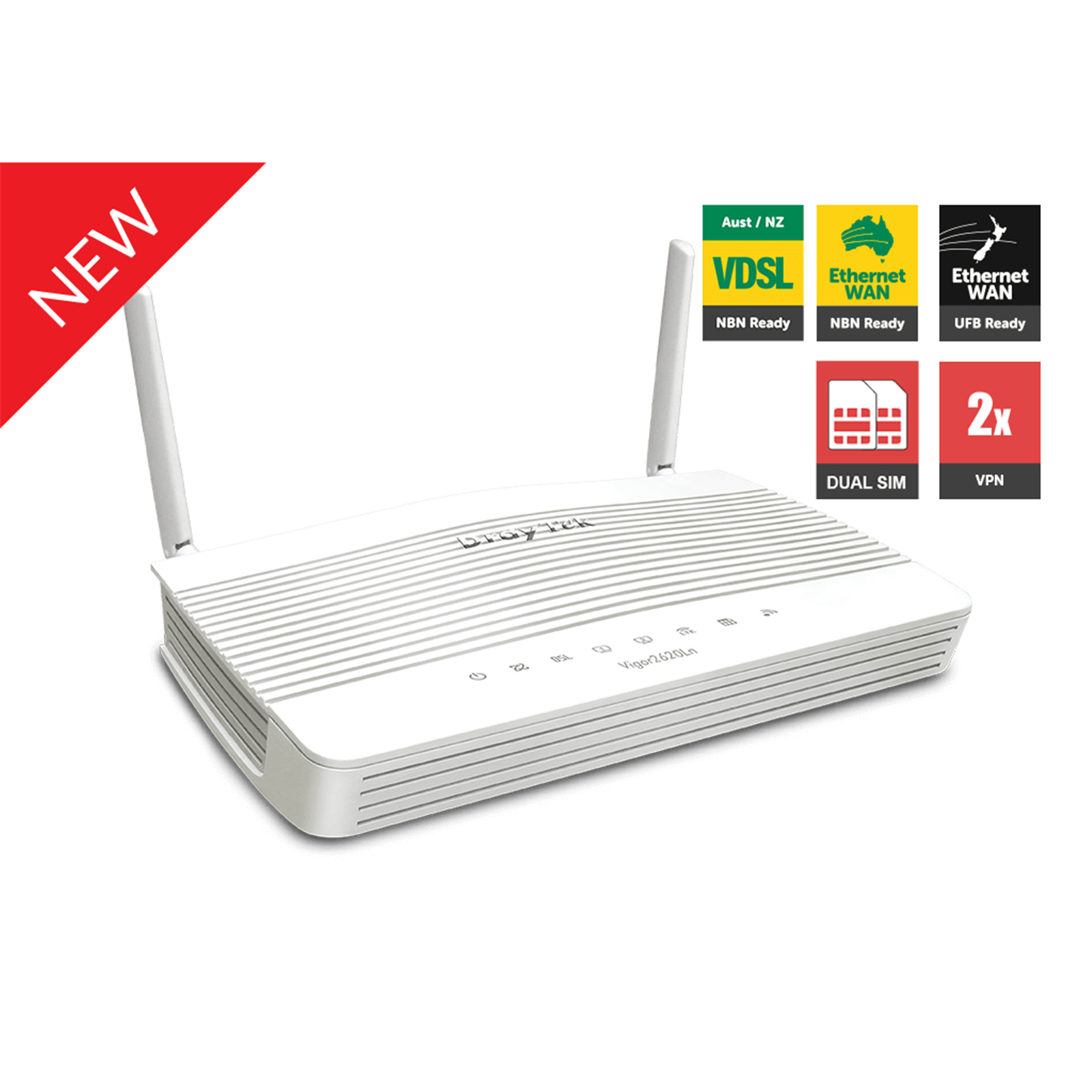 Buy the DrayTek Vigor2620Ln ADSL / VDSL / UFB / 4G LTE WiFi Modem Router with... ( DV2620LN ...