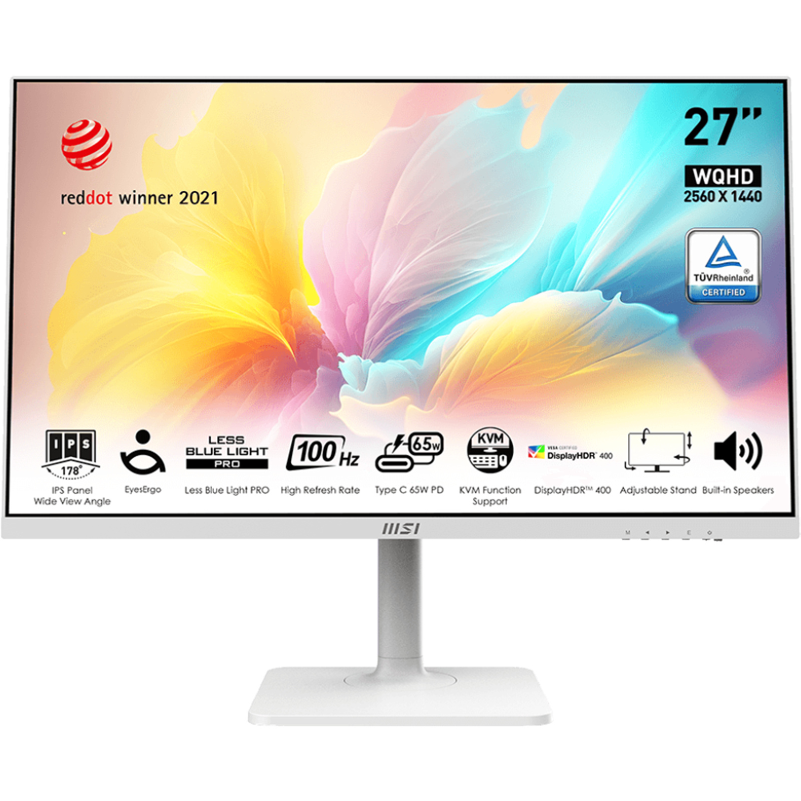 MSI Modern MD272QXPW 27" QHD Sleek & Ultra-Slim USB-C...