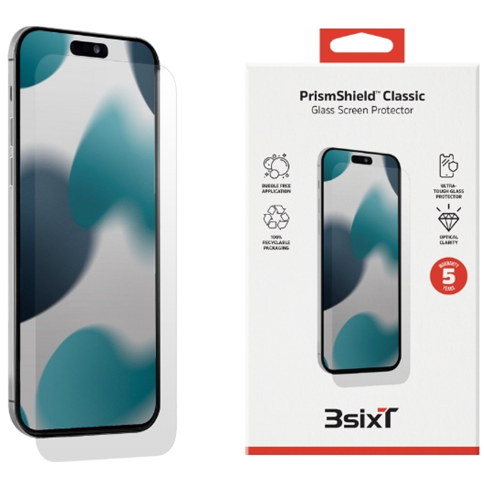Buy the 3SIXT iPhone 15 / iPhone 15 Pro PrismShield Classic Screen ...
