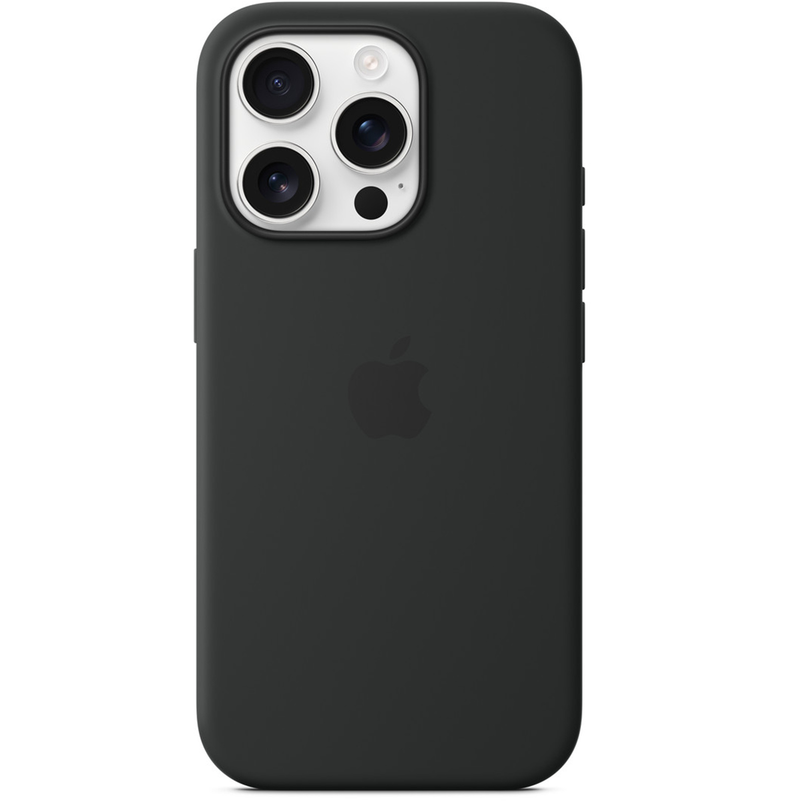 Buy the Apple iPhone 16 Pro Silicone Case with MagSafe - Black, Soft ...