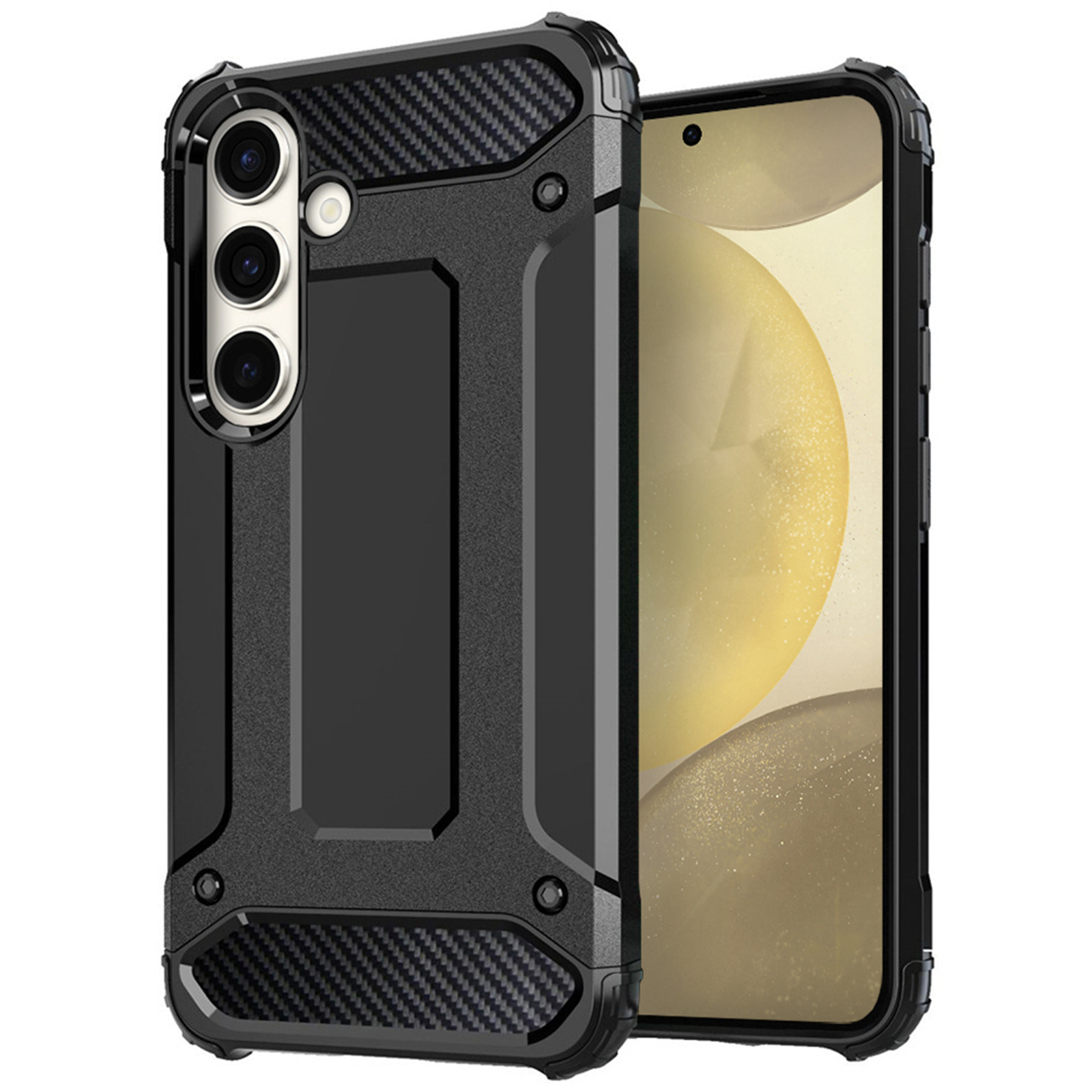Buy the Galaxy A55 5G (2024) Rugged Case - Black Tough - Dual Layer ...