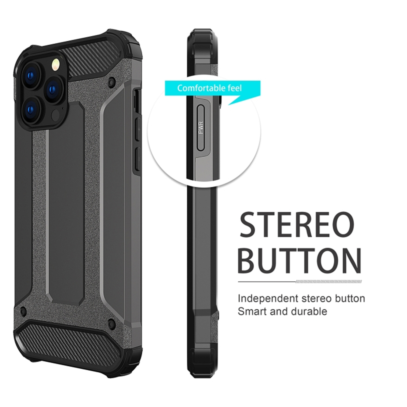 Buy the iPhone 15 Pro Rugged Case - Black, Tough, Dual Layer Protection ...