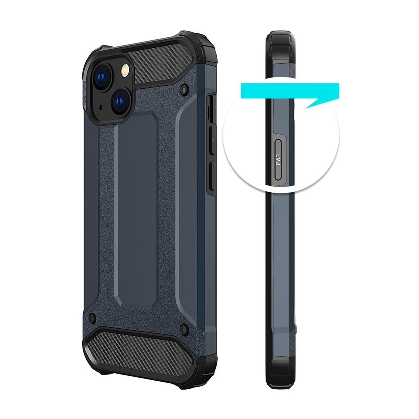 Buy the iPhone 13 Rugged Case - Black Tough - Dual Layer Protection ...
