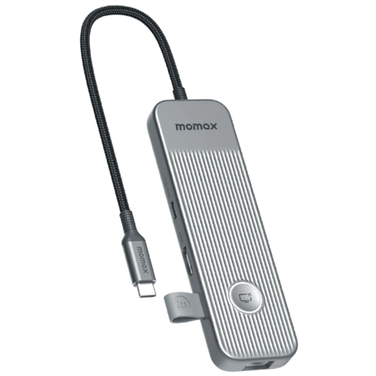 Buy the Momax 8-in-1 USB-C 100W Power Delivery Hub - Spacy Grey Support ...