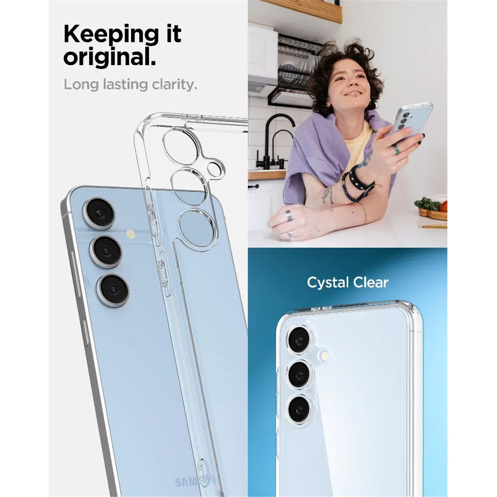 Buy the Spigen Galaxy S24 FE (2024) Ultra Hybrid Case - Crystal Clear... ( ACS08620 ) online ...