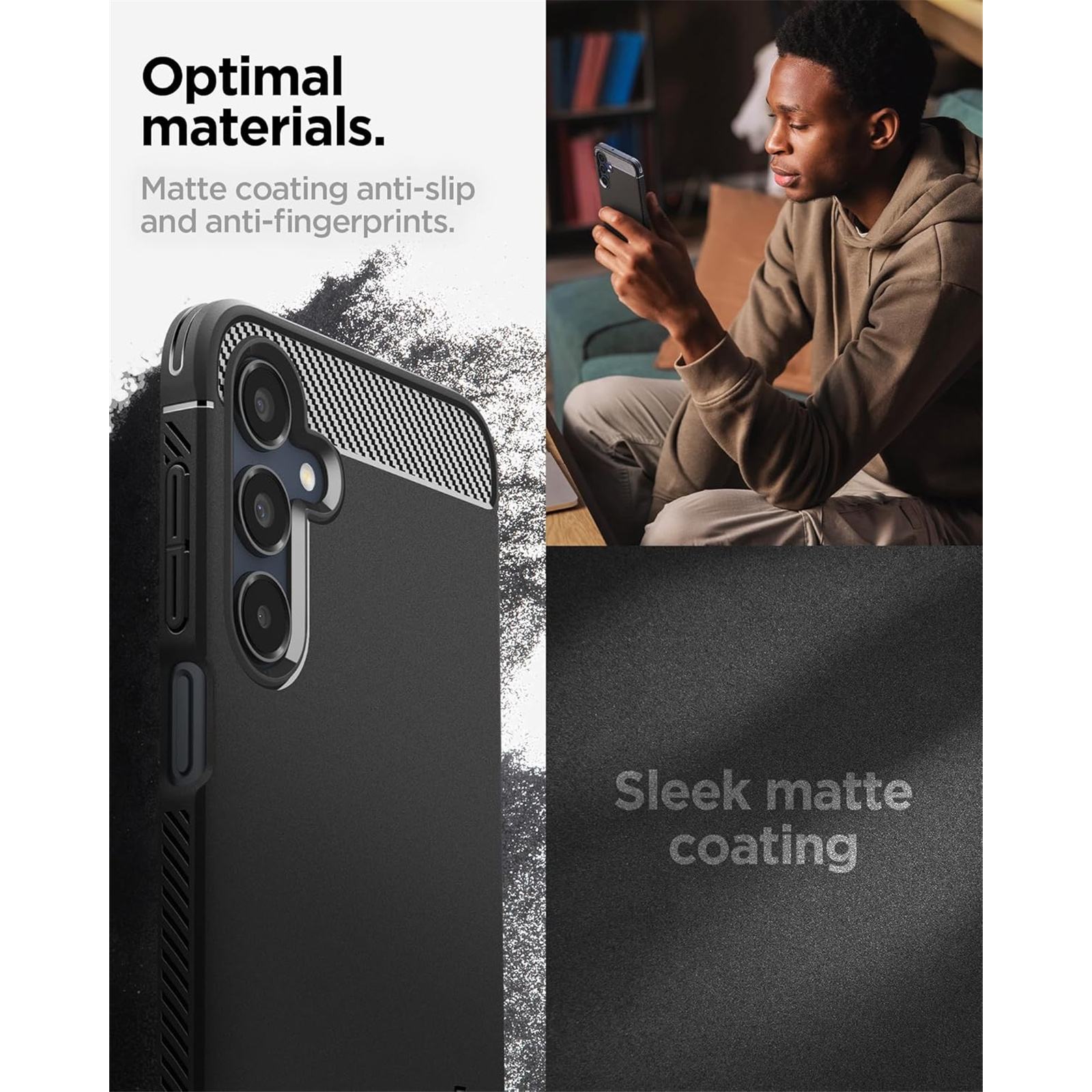 Buy the Spigen Galaxy A16 5G (2024) Rugged Armor Case - Matte Black Durable... ( ACS08891 ...