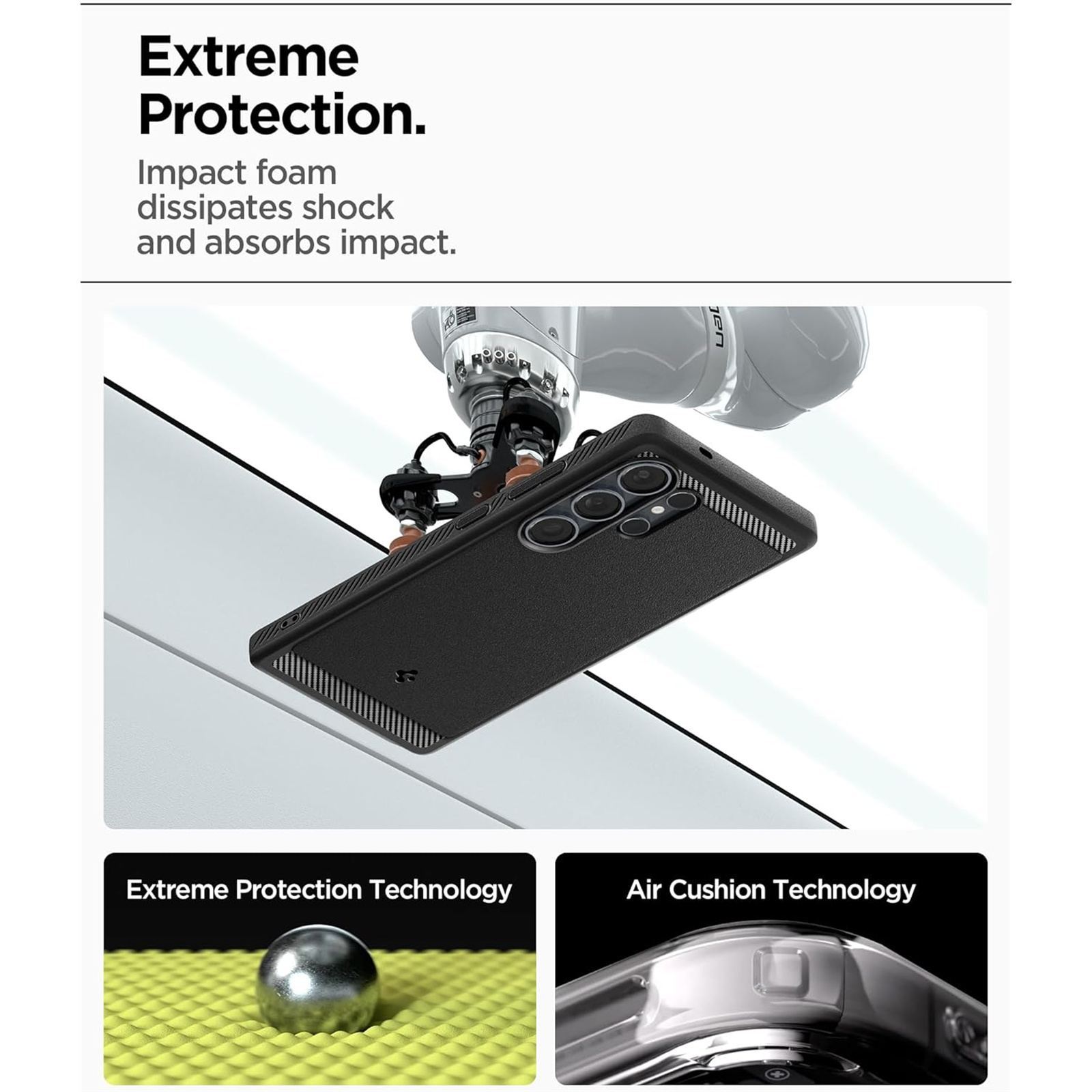 Buy the Spigen Galaxy S25 Ultra 5G Rugged Armor MagFit Case - Black MagFit -... ( ACS08951 ...