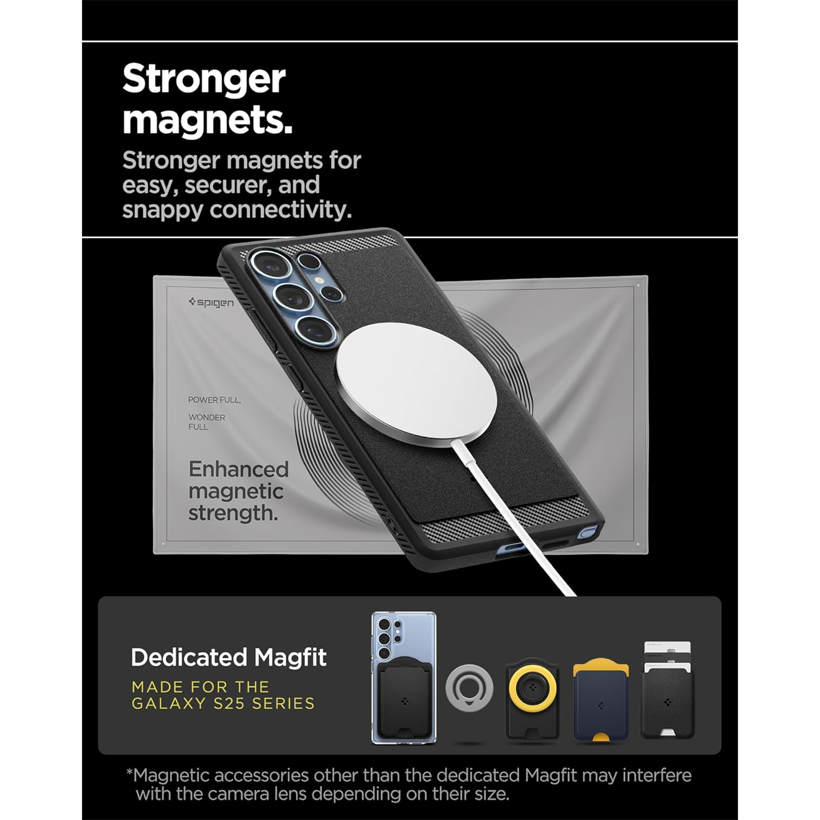 Buy the Spigen Galaxy S25 Ultra 5G Rugged Armor MagFit Case - Black MagFit -... ( ACS08951 ...