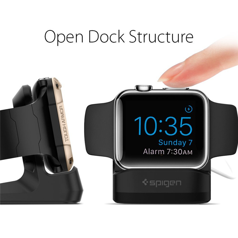 Buy the Spigen Apple Watch Night Stand Black, Non-Slip Base, Secure ...