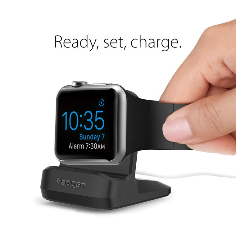 Buy the Spigen Apple Watch Night Stand Black, Non-Slip Base, Secure ...