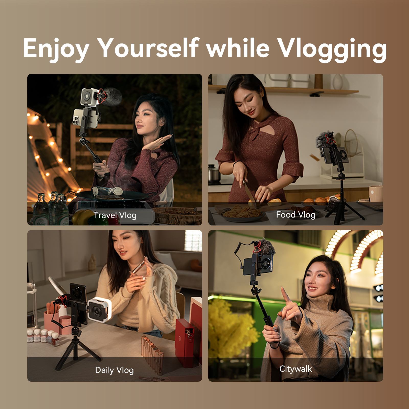 Buy the SmallRig Smartphone Vlog Tripod Kit VK-50 Advanced Version ...