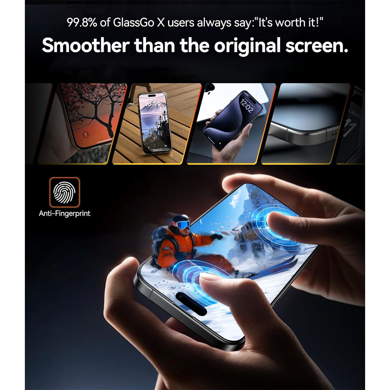 Buy the Torras iPhone 16 Pro Max (6.9") Premium Tempered Glass Screen ...