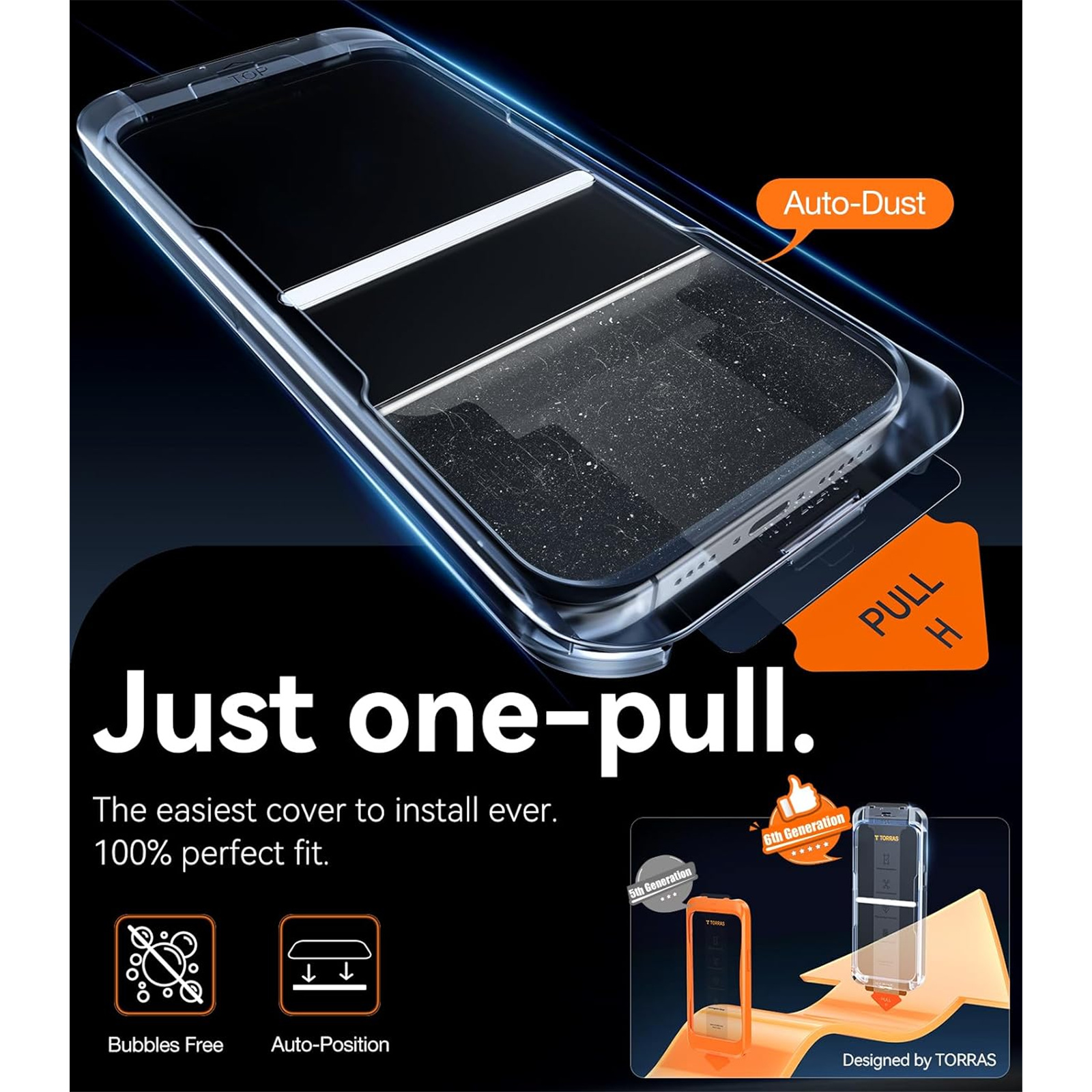 Buy the Torras iPhone 16 Pro Max (6.9") Premium Tempered Glass Screen ...