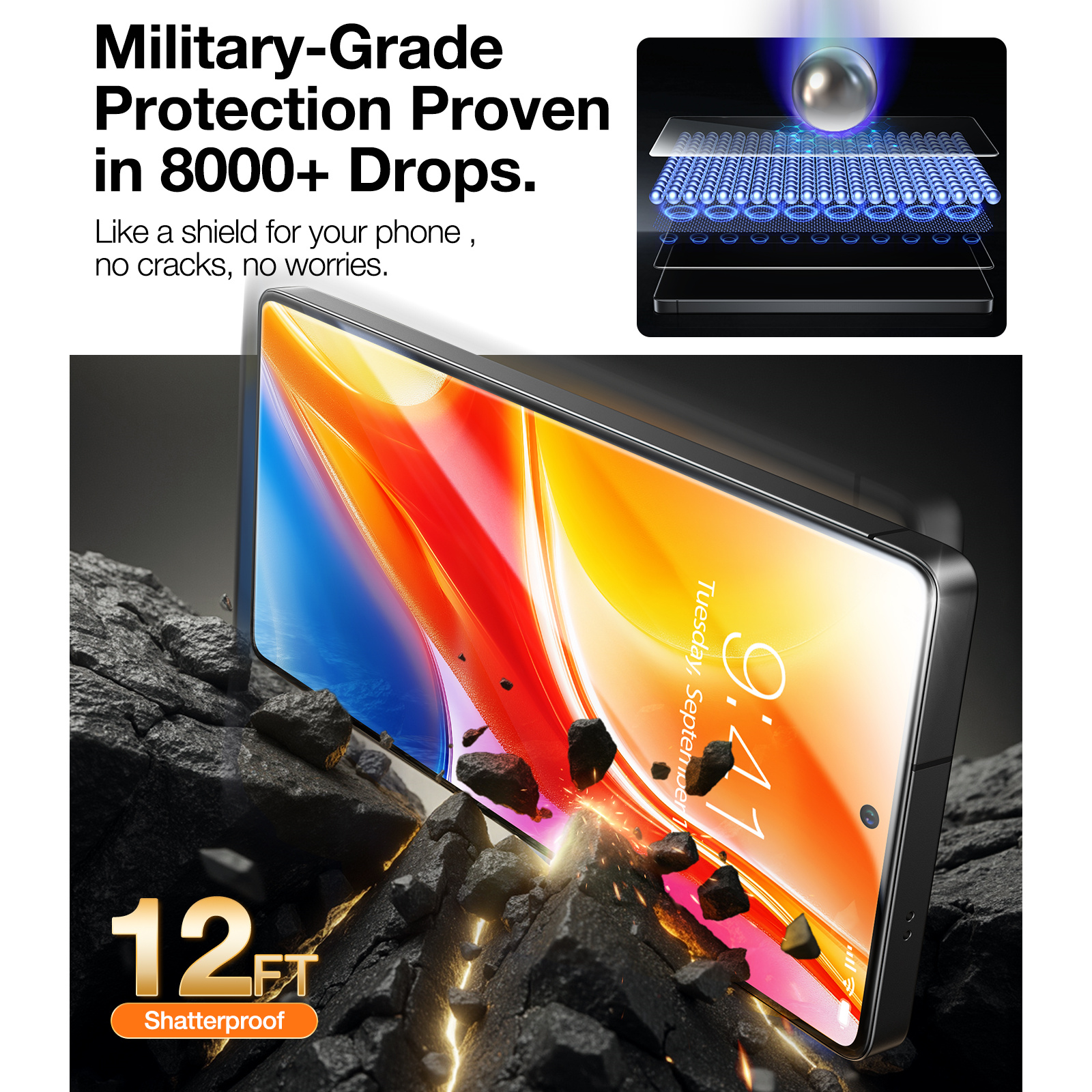 Buy the Torras Galaxy S25 Ultra 5G Premium Tempered Glass Screen ...