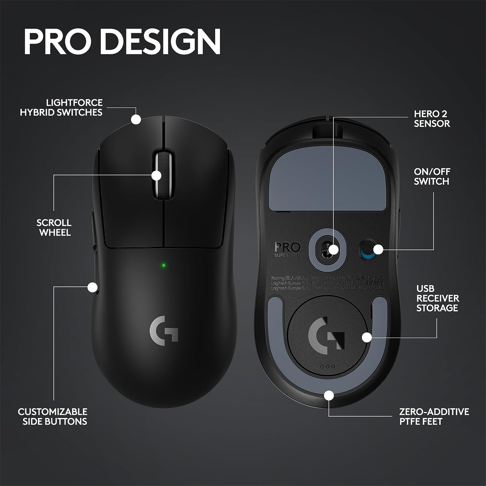 Buy the Logitech Pro X Superlight 2 LIGHTSPEED Wireless Gaming Mouse ...