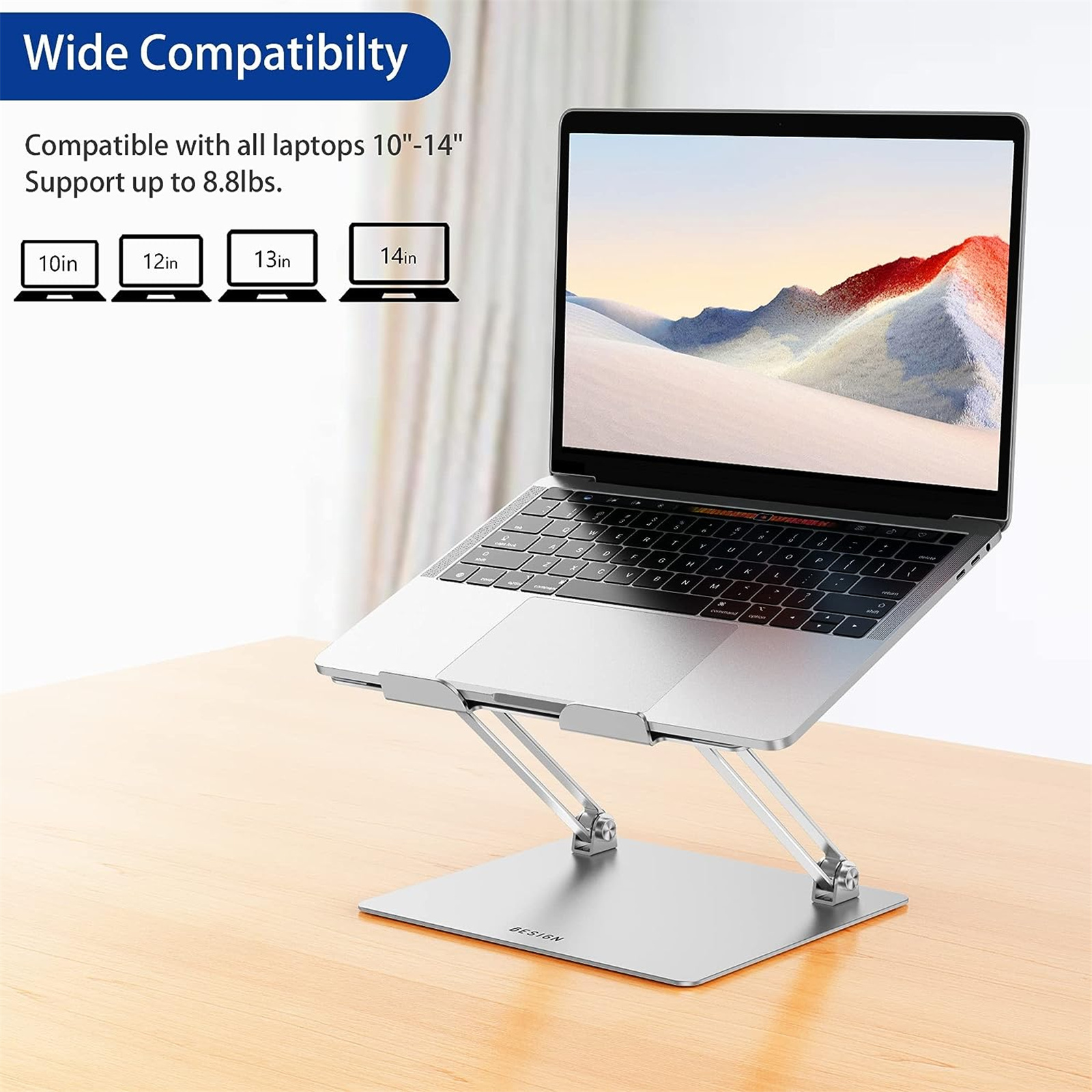 Buy the Nulaxy LS-10 Laptop Stand - Silver, Portable / Adjustable ...