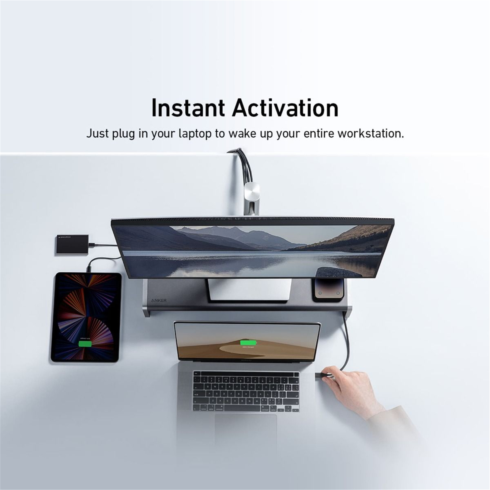 Buy the ANKER A8377TZ1 12-in-1 Docking Monitor Stand with Wireless ...