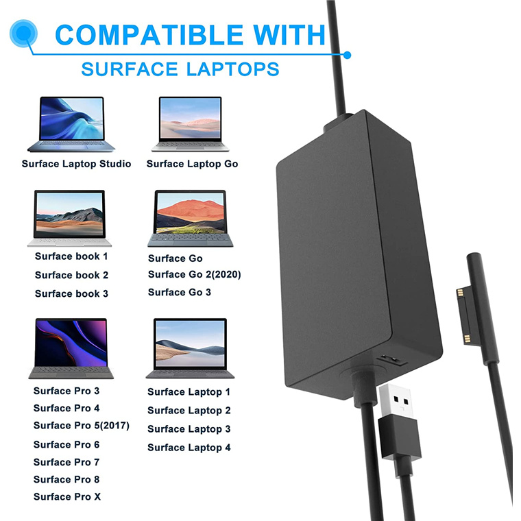 Buy the OEM Manufacture For Microsoft Surface Laptop Power Adapter ...