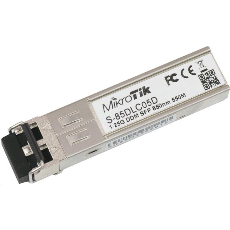 Buy the MikroTik SFP module 1.25G MM 550m 850nm S-85DLC05D ( S-85DLC05D ...