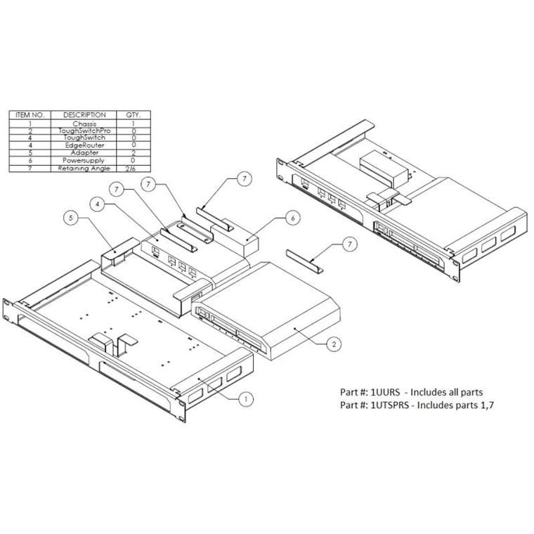 Buy the Ubiquiti RF Armor 1U Universal Rack System for Two Ubiquiti ...